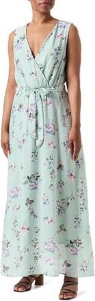Only Onllucca S/L Robe Longue CS Ptm, Vert Subtle/AOP : OCC. Jardin Romantique, M Femme