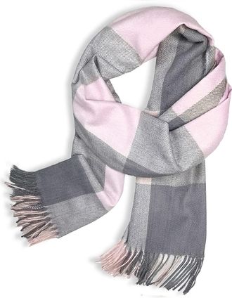 Glamexx24 Schal Damen Winter Kariert Fashion: Damen Winter Schal, Strickset Schal &uuml;bergro&szlig;er Quadratisch Deckenschal Deckenschal Halstuch Streifen Muster Franse