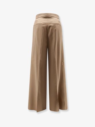 Max Mara Womens Virgin Wool Quorum Trousers Beige