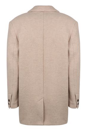 Isabel Marant Womens Wool Single-Breasted Blazer Beige Blazers Jacket