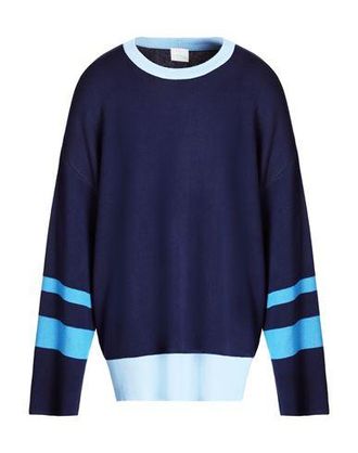 8 by YOOX JACQUARD LOOSE FIT KNIT CREWNECK