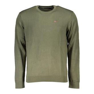 Napapijri Gr&uuml;ner Pullover mit langen &Auml;rmeln und gesticktem Logo - - Knitwear - Herren - Gr&uuml;n - XL