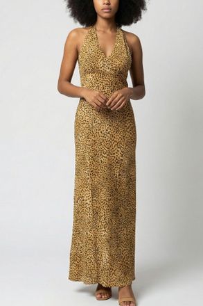 Gerard Darel Robe longue cintr&eacute;e &agrave; dos nu - EVANNA - Jaune