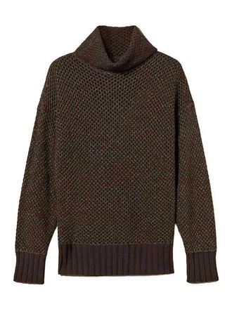Twinset Pull Col Roul&eacute; - Marron