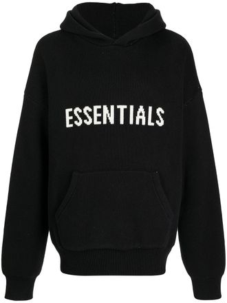 Fear of God Gestrickter Hoodie mit Logo - Blau