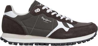 Pepe Jeans London Herren Brit-On Prints M Sneaker, Brown Dark Brown, 41 EU