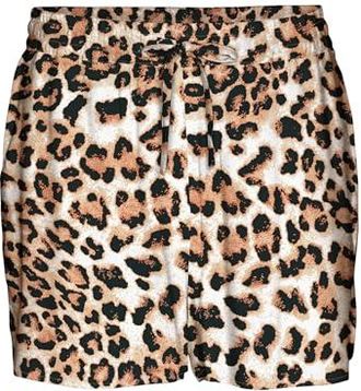 Vero Moda Vmeasy Joy Nw Shorts WVN GA, Tan/AOP : léopard, M Femme