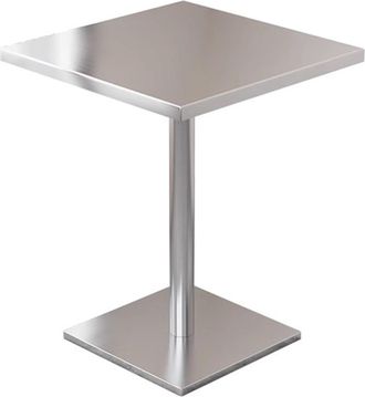 Generic Beistelltisch aus Metall, quadratischer Edelstahl-Beistelltisch, verst&auml;rkt f&uuml;r Wohnzimmer, Schlafzimmer, Balkon & Caf&eacute; | Modernes Wohnambiente im Indu