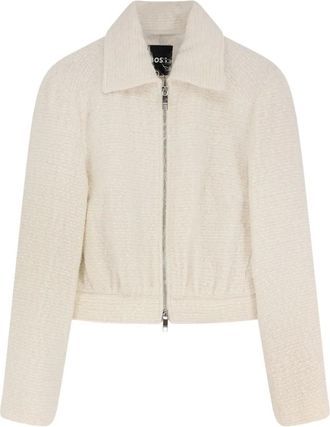 BOSS veste zippée à col ample - Tons neutres