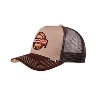 Djinns Trucker Cap Food Bacon Khaki (Food Trucker Cap) - Brown, Size: 55-61