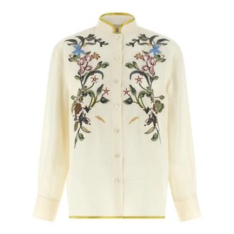 Valentino Garavani Besticktes Leinenhemd - - Blouses & Shirts - Damen - Beige - M