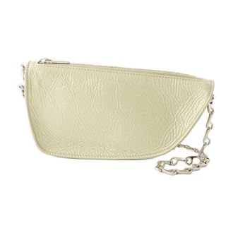 Burberry Womens Micro Sling Crossbody Bag Beige Lambskin