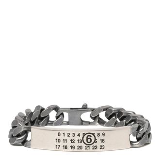Maison Margiela Femme, Accessoires, Gris, Taille: M Bracelet cha&icirc;ne ID en argent