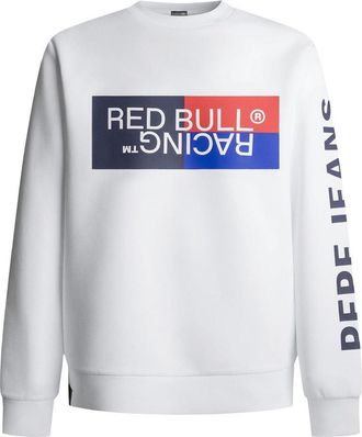 Pepe Jeans London Red Bull Racing X Pepe Jeans Herren RBR Colour Block Graphic Crew Sweatshirt, White (White), XL