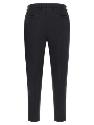 Ermenegildo Zegna Fine Structured Cotton Trousers - Blue