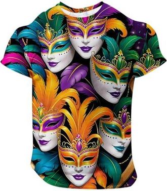 Generic Costume de carnaval pour homme - T-shirt slim fit - Col rond basique - T-shirt d&eacute;t&eacute; &agrave; manches courtes - T-shirt de sport - T-shirt pour homme - T-shir