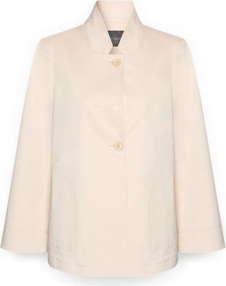 Elena Miro Femme, Vestes, Beige, Taille: 46 FR Unstructured Cotton Blend Jacket