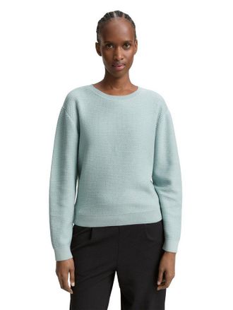 Tom Tailor V-Ausschnitt-Pullover mit Rippb&uuml;ndchen