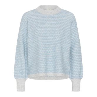 Kaffe Rundhals-Strickware - - Knitwear - Damen - Blau - XL