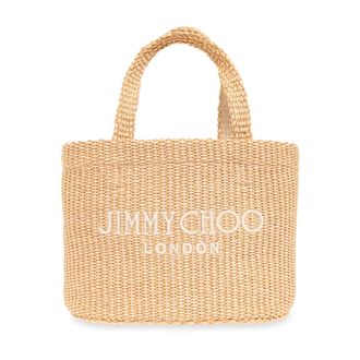 Jimmy Choo London Femme, Sacs, Beige, Taille: ONE Size Beach Tote E/W Mini