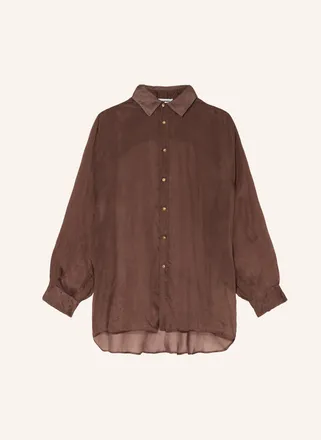 Darkpark Darkpark Hemdbluse Keanu Aus Seide braun