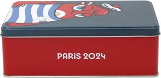 PARIS 2024 CJO5101 Metalldose Maskottchen Mariniere 6,9 x 13 x 19,6 cm, offizielles Lizenzprodukt, Aufbewahrungsbox für die Küche, Vorratsdose Zucker Getreide