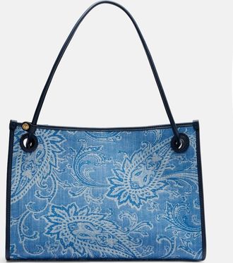 Etro Tote Bag Eyes Medium aus Denim