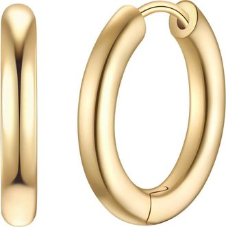 Glanzst&uuml;cke M&uuml;nchen Ohrringe - Sterling Silber Creolen - Gr. unisize - in Gold - f&uuml;r Damen