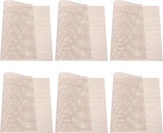 Hemobllo 6 St&uuml;ck Rechteckige rutschfeste PVC Tischsets Hitzebest&auml;ndig und Abwaschbar Platzsparende Schutzmatten f&uuml;r Esstisch und K&uuml;che Geeignet f&uuml;r Babys