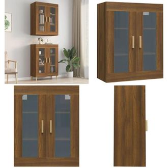 vidaXL Vidaxl - H&auml;ngeschrank Braun Eichen-Optik 69,5x34x90 cm - Wandschrank - H&auml;ngeschrank - K&uuml;chenregal - Wohnzimmer Deko - Holzschrank - Home & Living