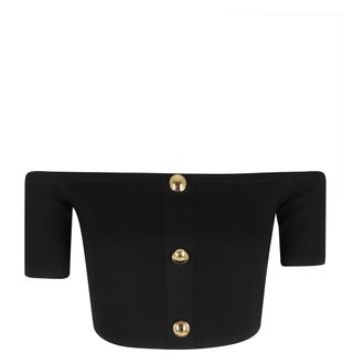 Elisabetta Franchi Top aus Strick - - Blouses & Shirts - Damen - Schwarzk - M