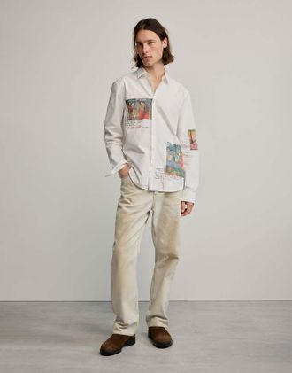 Desigual Chemise &agrave; imprim&eacute; Gauguin - Blanc