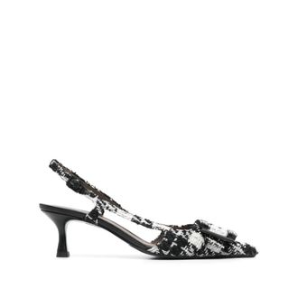 Roberto Festa Milano Slingback-Pumps mit Kristall-Schnalle - - Shoes - Damen - Schwarzk - 39 EU