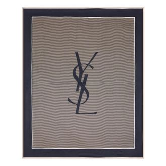 Saint Laurent Cassandre Schal - - Accessories - unisex - Blau - ONE SIZE