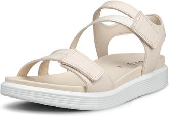 Ecco Damen Soft 3-Strap Sandale, Grau-Limestone, 41.5 EU