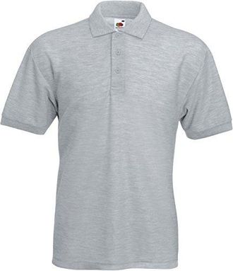 Fruit Of The Loom Polo 65/35 pour Homme, Gris m&eacute;lang&eacute;, XL