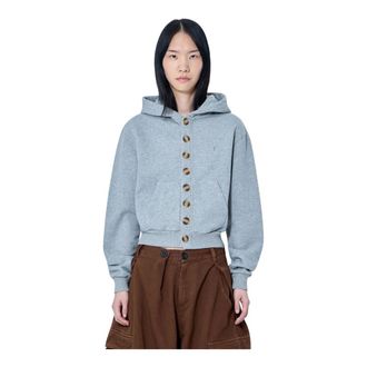 Abra Femme, Sweatshirts et sweats &agrave; capuche, Gris, Taille: 40 FR Cardigan &agrave; Capuche