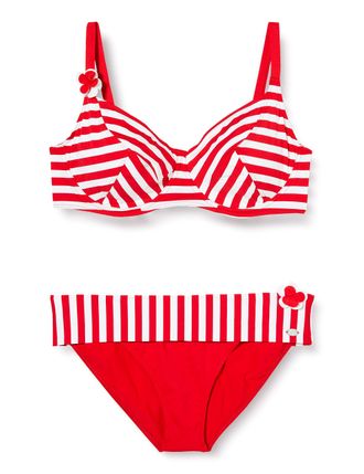 Haute Pression Haute pression Damen Y8013 Bikini-Set, Rot (rayé Rouge), 38 (Herstellergröße: 40D)