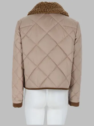 Fay Quilted Technical Fabric Jacket - Beige