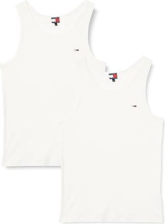 Tommy Jeans TJM Xslim 2Pck Rib Tank Ext Dm0Dm20769 Other T-Shirts, Multi (Ecru/Ecru), M Homme