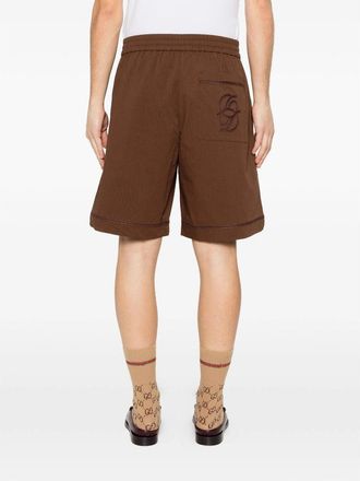Dr&ocirc;le de Monsieur Cotton-blend Shorts - Brown