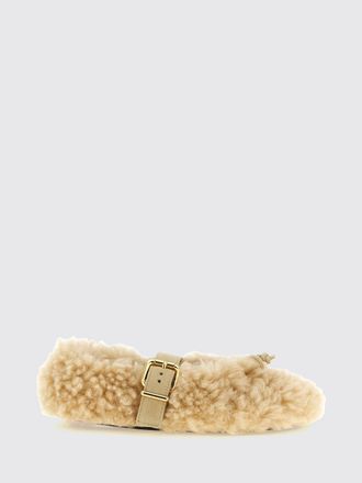 Marni Ballerines Mary Jane en shearling avec bride r&eacute;glable
