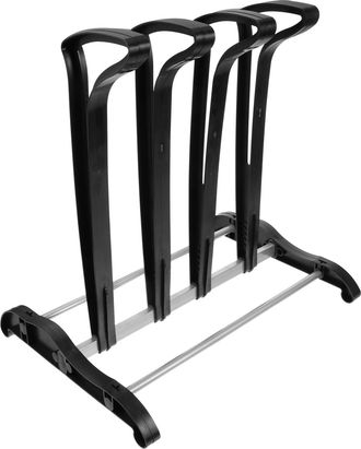 TOPBATHY HIAKDOFT Stiefelst&auml;nder f&uuml;r 2 Paar Hohe Stiefel aus Kunststoff und Edelstahl Rutschfester Schuh Organizer mit Bodenpolstern f&uuml;r &Uuml;berstiefel und Schnee