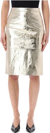 Rotate Rotate Birger Christensen, Femme, Jupes, Jaune, Taille: 38 FR Pencil Midi Skirt