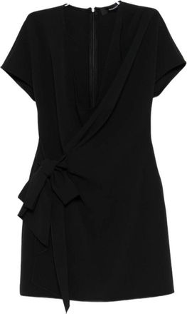 Federica Tosi Femme, Robes, Noir, Taille: 38 FR Robe Portefeuille