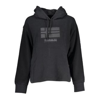 Napapijri Femme, Sweatshirts et sweats &agrave; capuche, Noir, Taille: 36 FR Sweat &agrave; capuche noir avec broderie