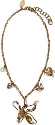 Twin-Set collier &agrave; breloques fleurs - Or