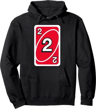 Uno Halloween Red 2 Karte Pullover Hoodie