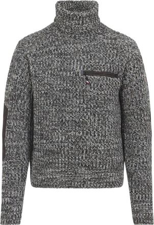 Moncler Homme, Pulls, Gris, Taille: S Pull en laine avec poche zippée
