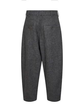 Uma Wang Mens Trousers Patina Grey Virgin Wool